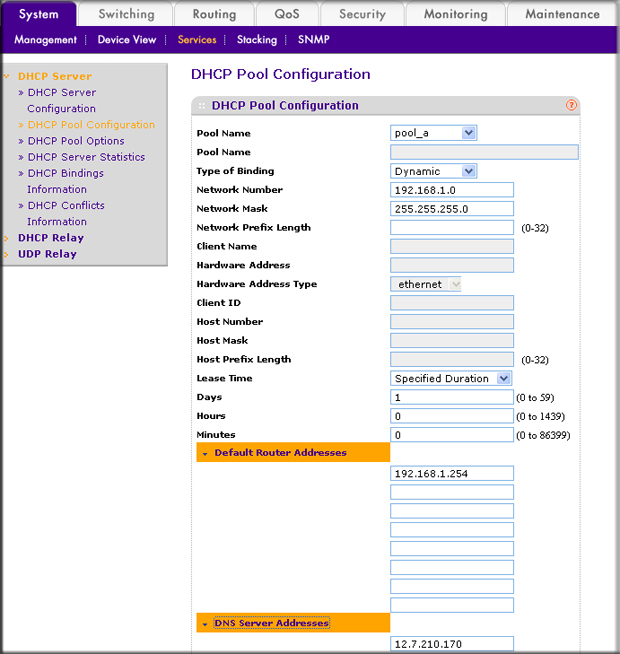 How do I configure a protected port to isolate ports using the web interface on my managed ...
